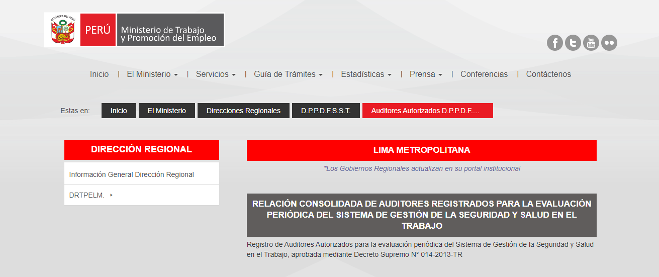 Cómo convertirse en Auditor autorizado por el Ministerio de Trabajo del Perú (MINTRA) - Colegio ...